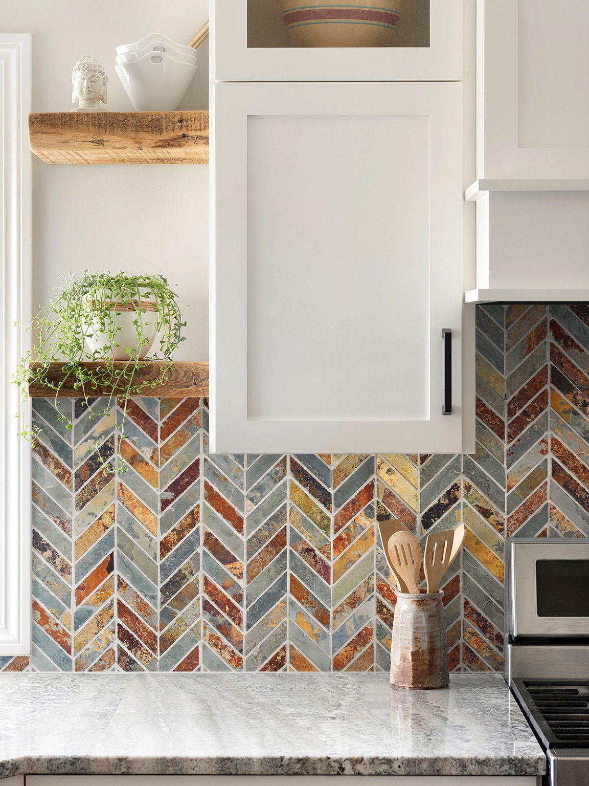 14+ Chevron Tile Backsplash Ideas (TIMELESS) - Chevron Pattern