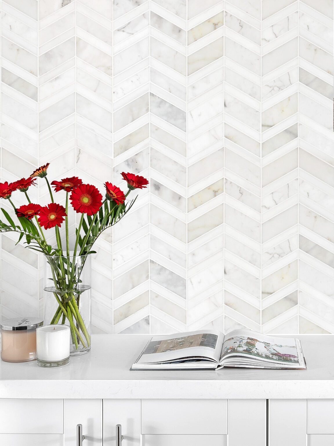 Chevron Backsplash Ideas Diagonal Patterns for Different Styles ...