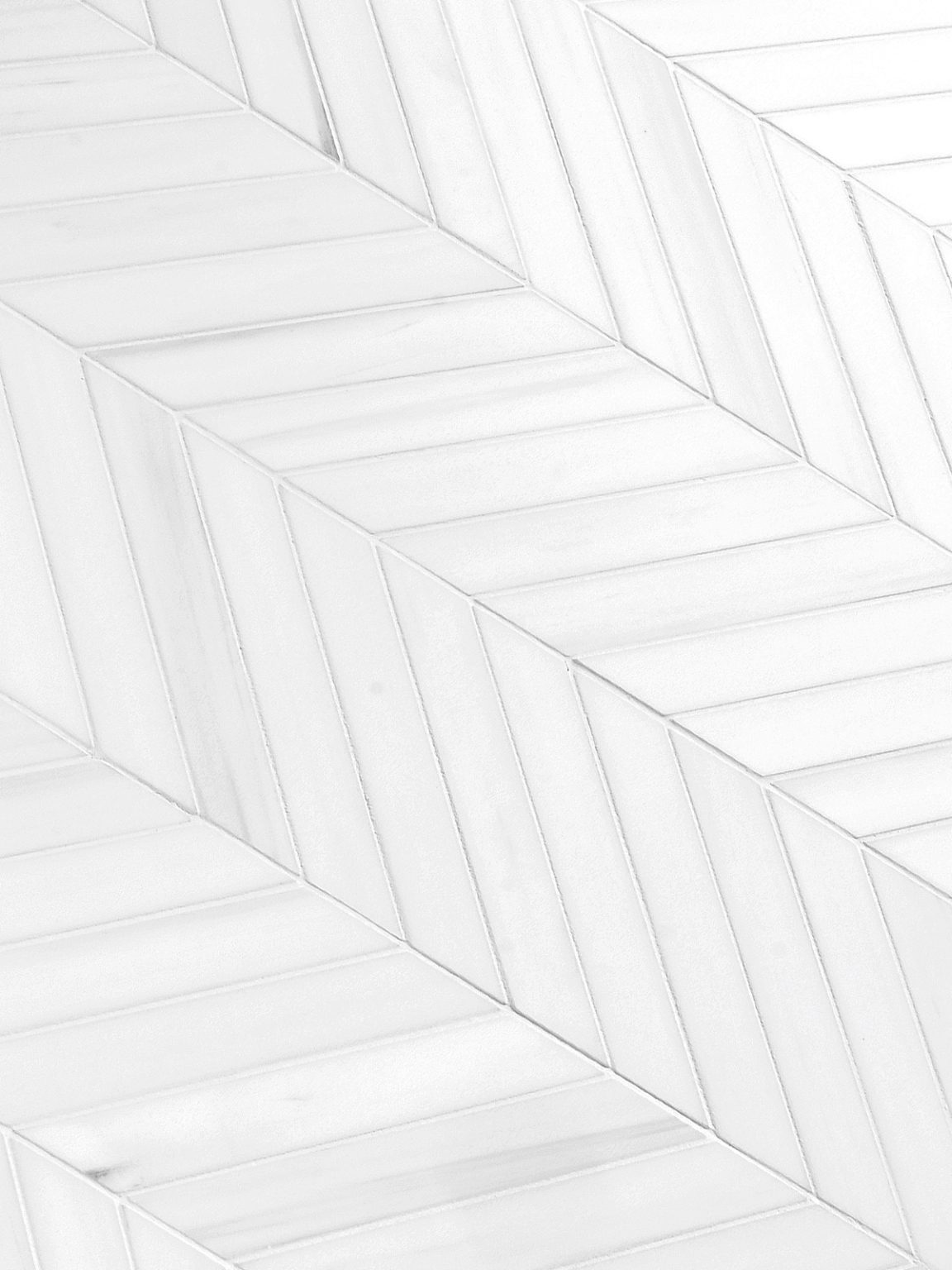 Long Modern White Marble Chevron Mosaic Tile