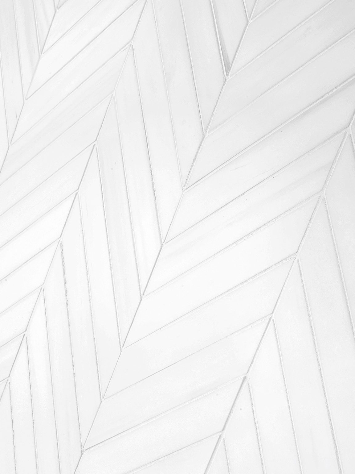 Long Modern White Marble Chevron Mosaic Tile