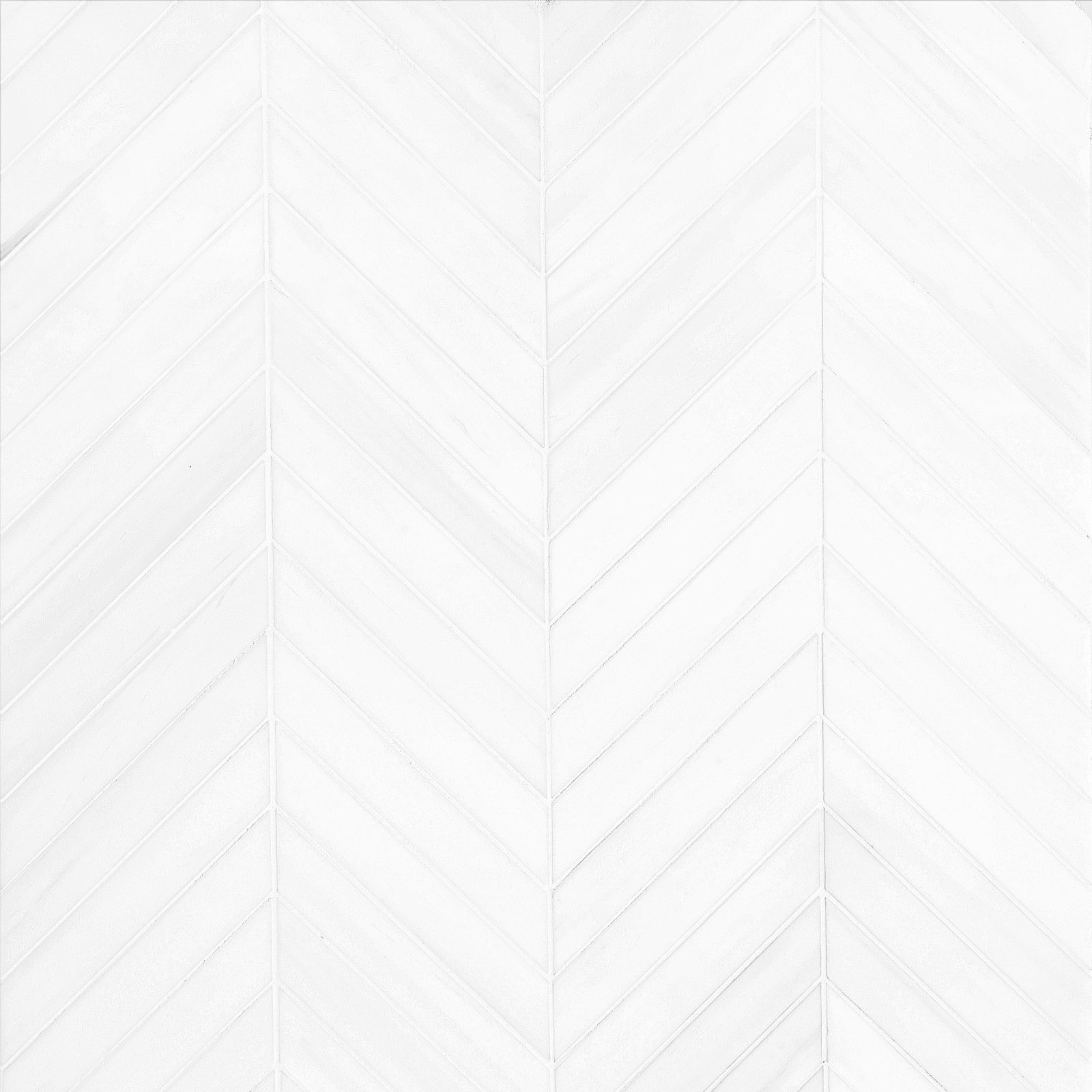 Long Modern White Marble Chevron Mosaic Tile