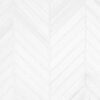 Long Modern White Marble Chevron Mosaic Tile