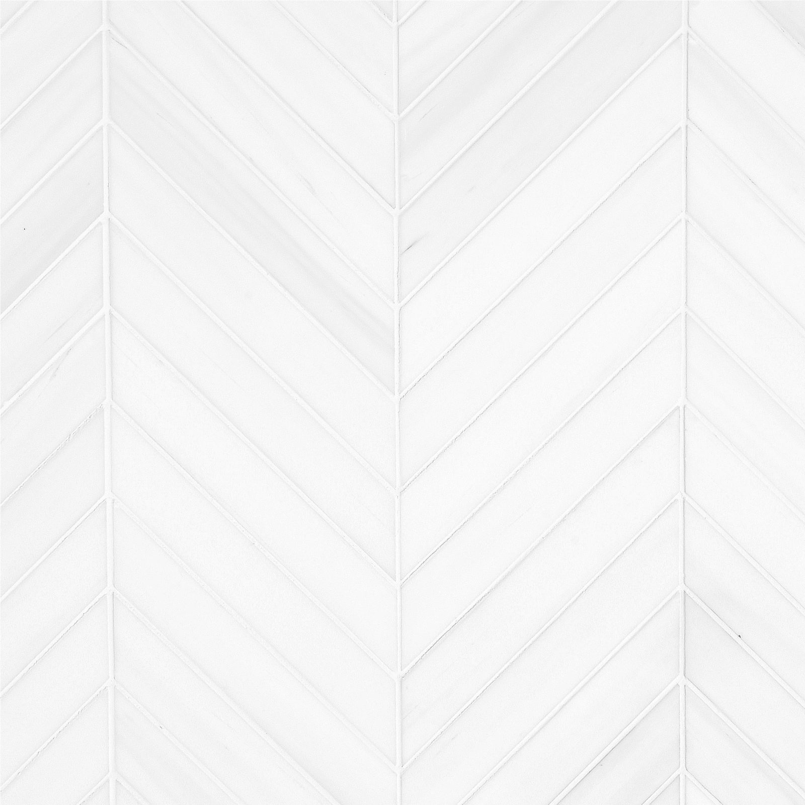 Long Modern White Marble Chevron Mosaic Tile