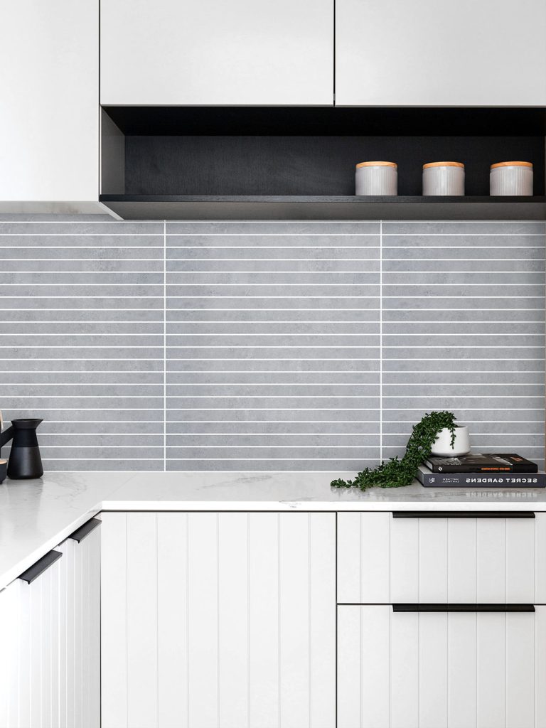 Modern Long Gray Porcelain Mosaic Tile ( Modern Look )