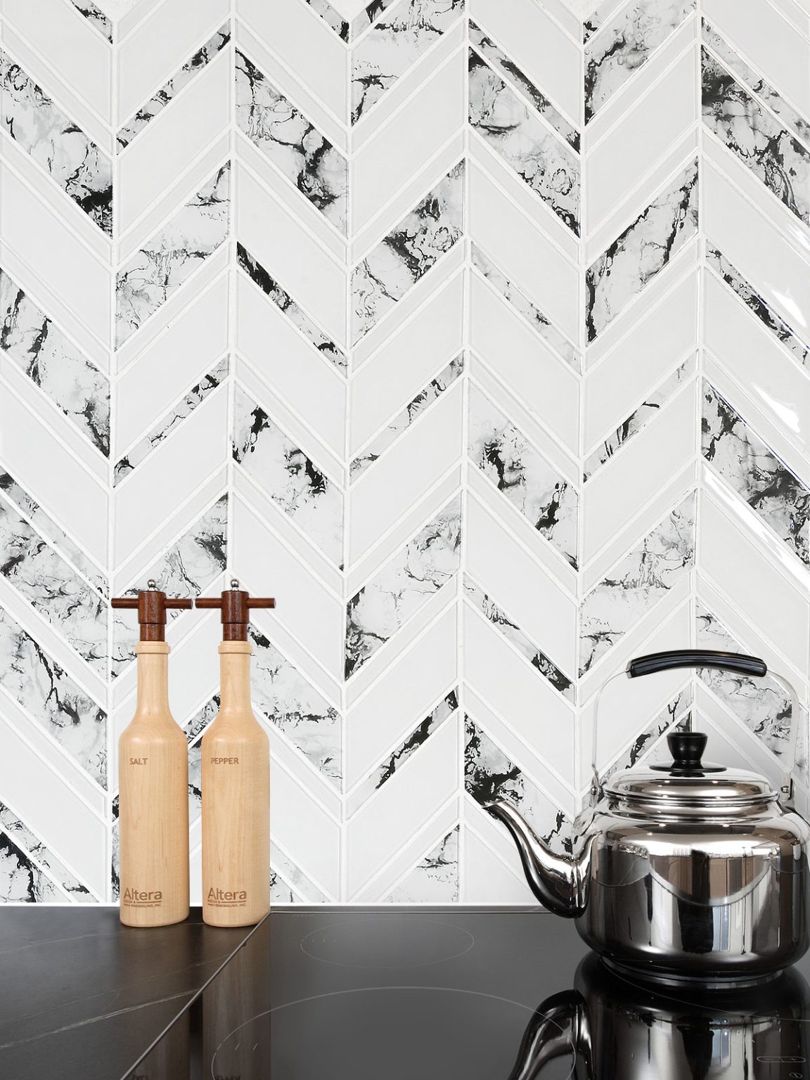 Chevron Backsplash Ideas Diagonal Patterns for Different Styles ...