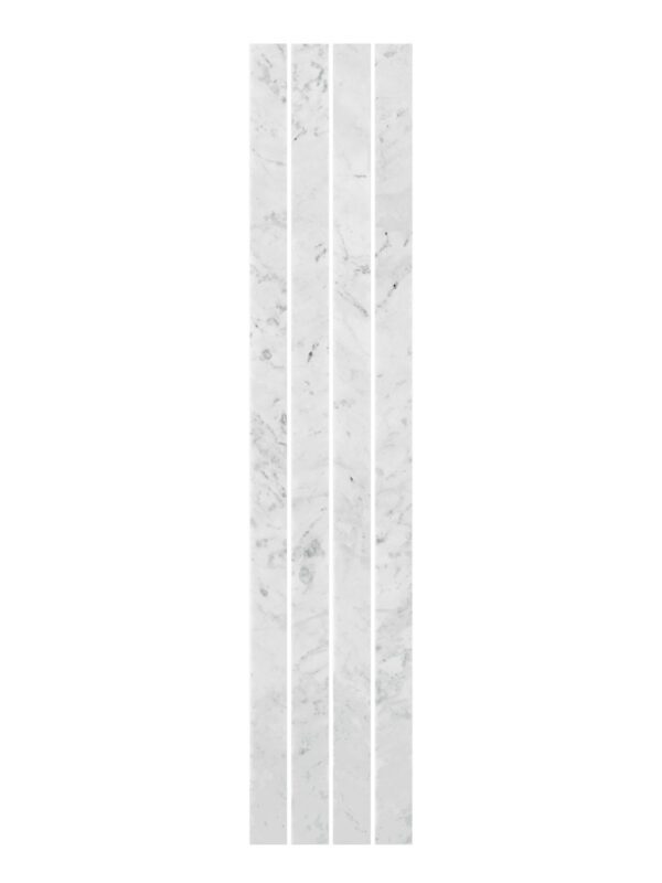 Modern (24" Long) Marble Carrara Gray Backsplash Tile ( Modern Look )