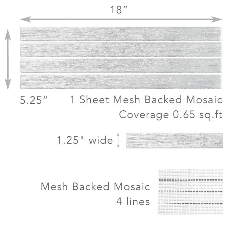 Shimmery White Glass Modern Backsplash Tile