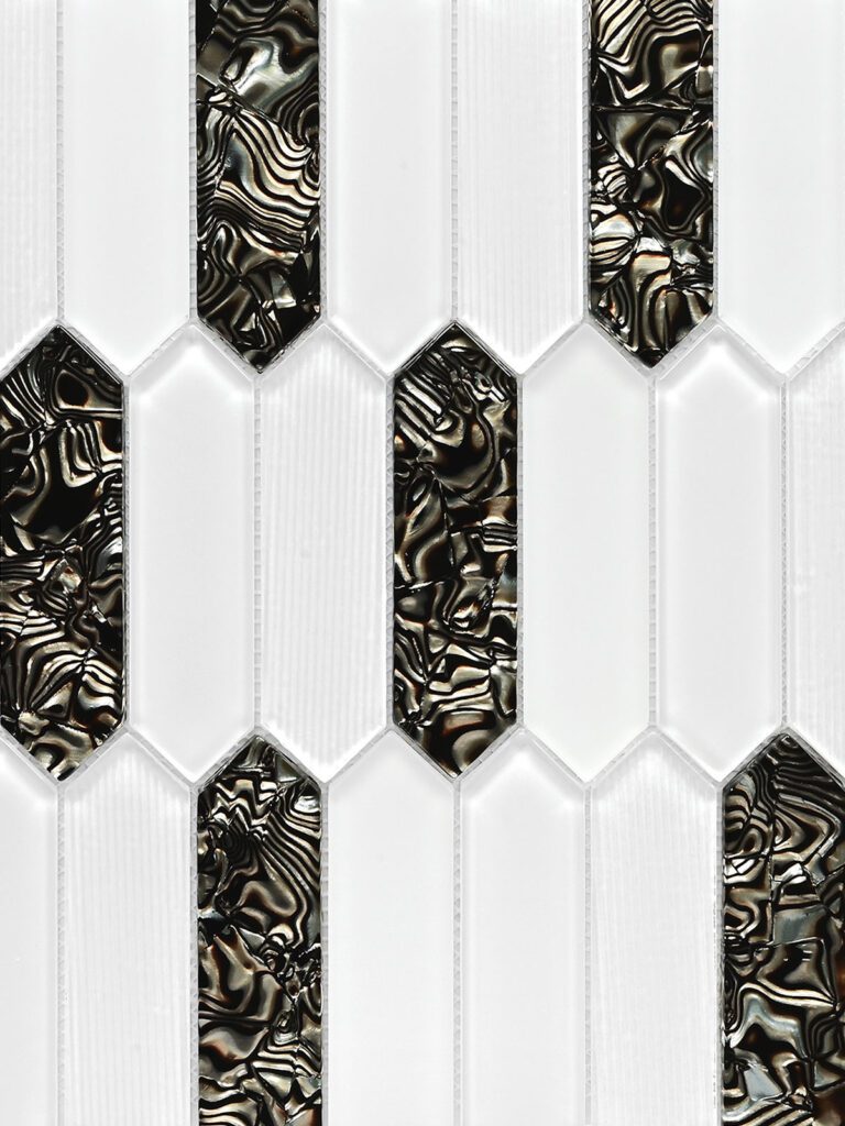 Brown Pearl Glass Picket Design Backsplash Tile ( Unique Pearl )