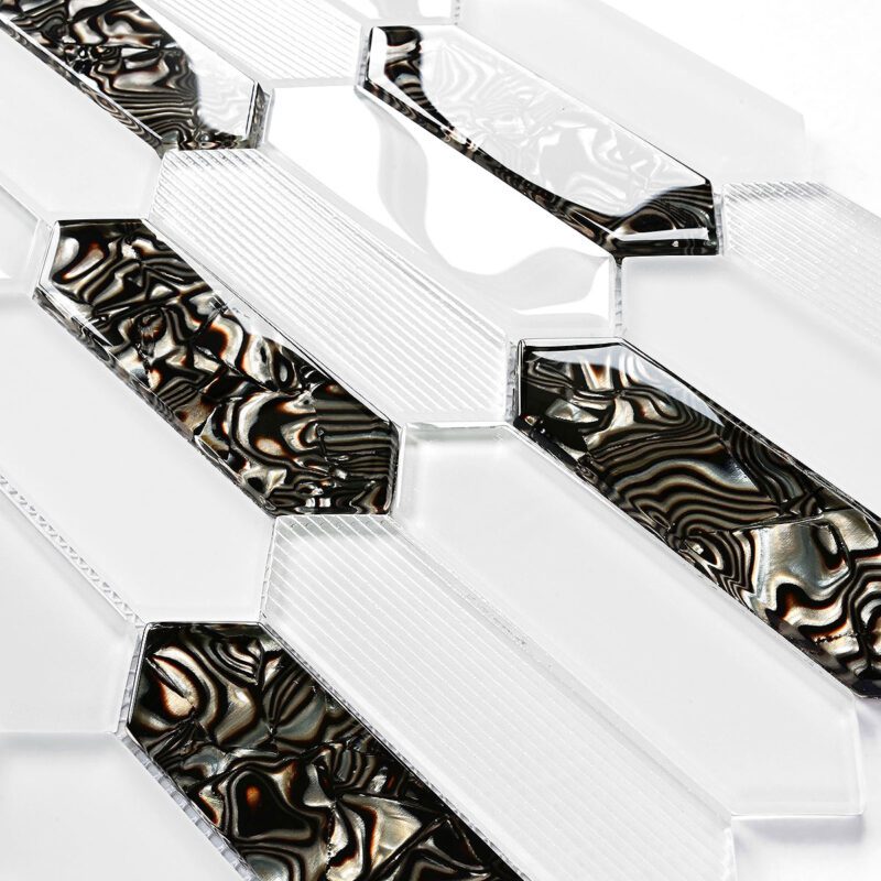 Brown Pearl Glass Picket Design Backsplash Tile ( Unique Pearl )