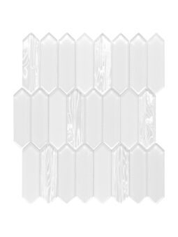 Pearl Glass Picket Design Backsplash Tile ( Unique Pearl Glass )