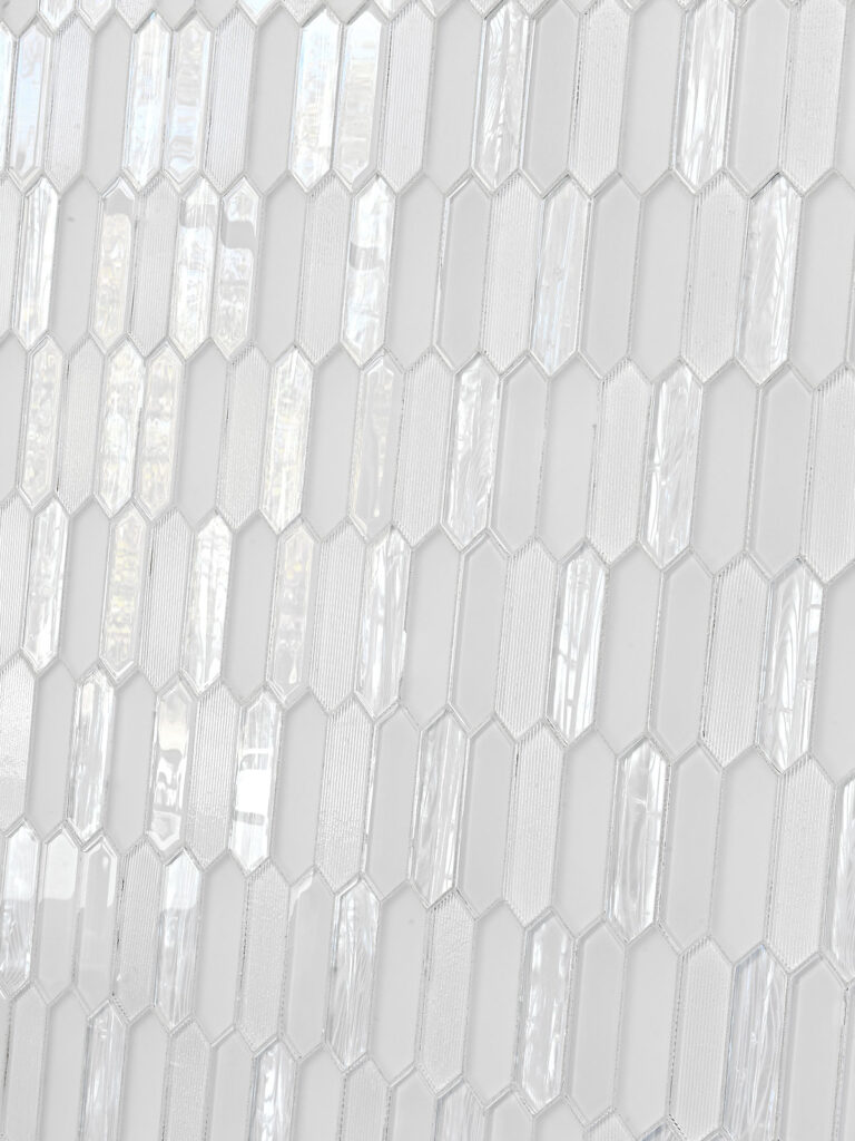 Pearl Glass Picket Design Backsplash Tile ( Unique Pearl Glass )