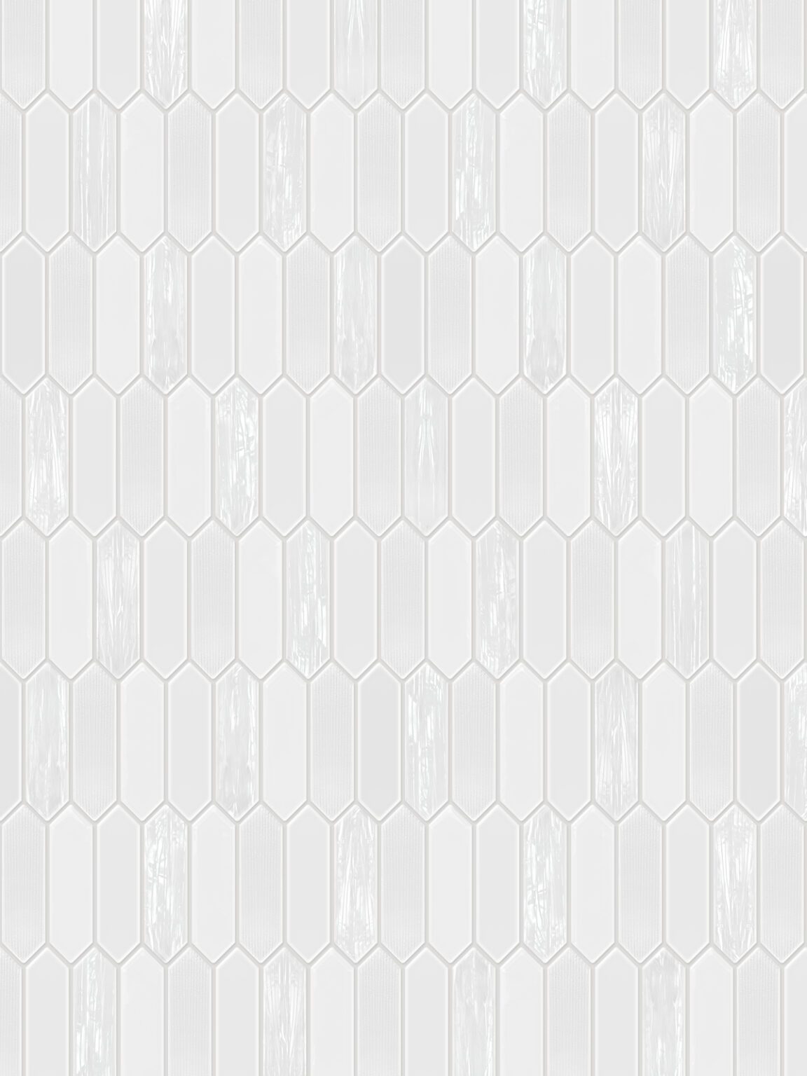 Pearl Glass Picket Design Backsplash Tile ( Unique Pearl Glass )