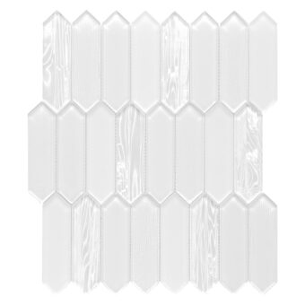 Pearl Glass Picket Design Backsplash Tile ( Unique Pearl Glass )