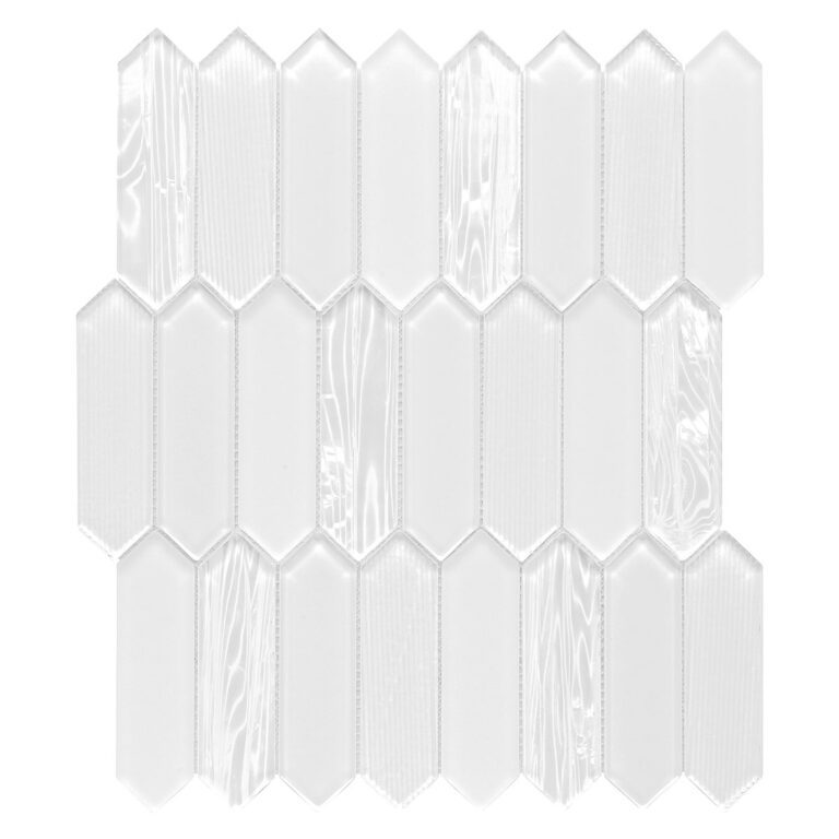 Pearl Glass Picket Design Backsplash Tile ( Unique Pearl Glass )