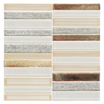 Rose Gold Beveled Edge Glass Backsplash Tile