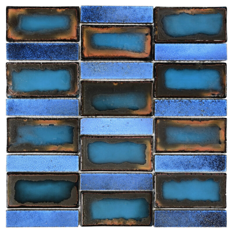 Unique Blue Rustic Glass Backsplash Tile Backsplash.com
