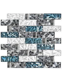 Blue White Subway Glass Backsplash Tile | Backsplash.com