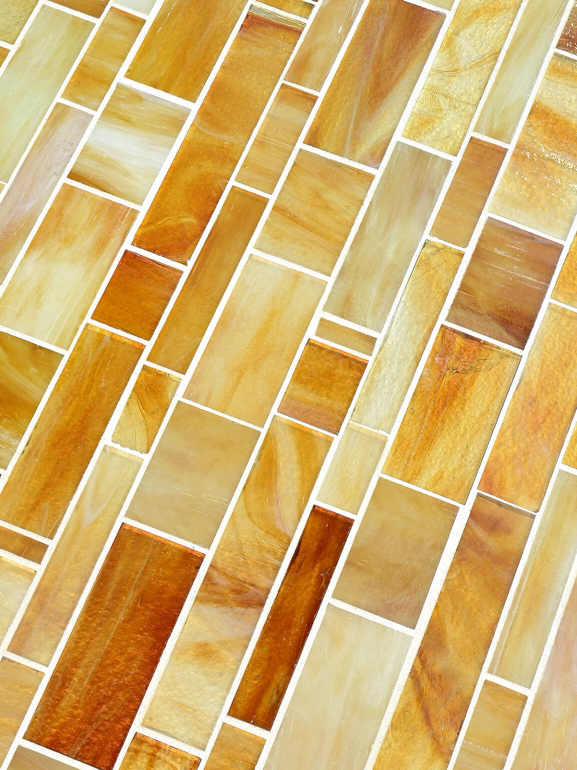Honey Onyx Glass Subway Hand Cut Artisan Mosaic Tile - BA7017