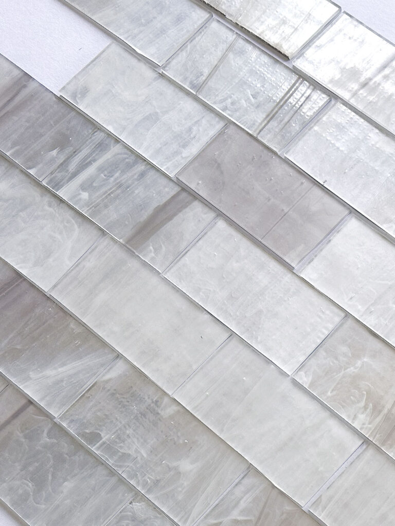 Opal Beige Brown Glass Subway Hand Cut Artisan Mosaic Tile