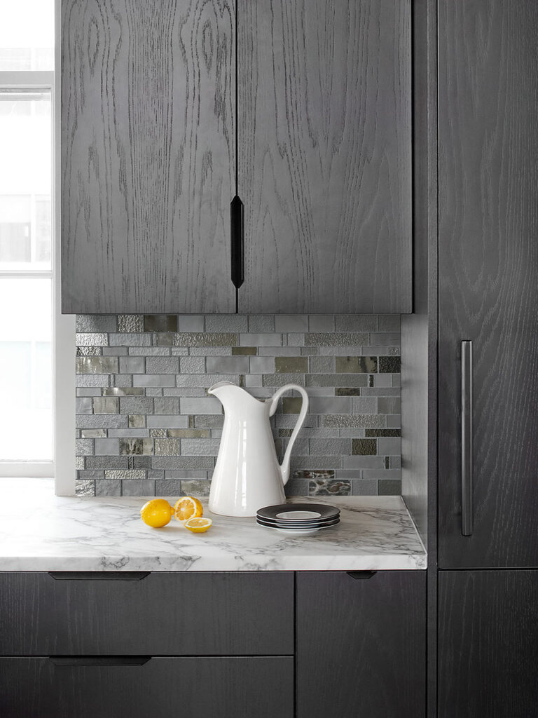 Charcoal Gray Glass Subway Hand Cut Artisan Mosaic Tile