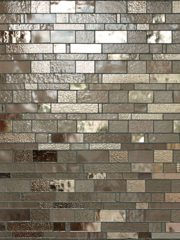 Bronzite Brown Glass Subway Hand Cut Artisan Mosaic Tile