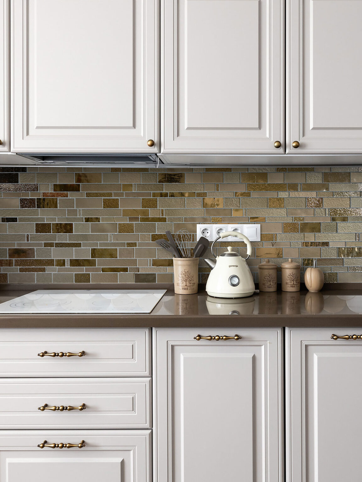 Bronzite Brown Glass Subway Hand Cut Artisan Mosaic Tile