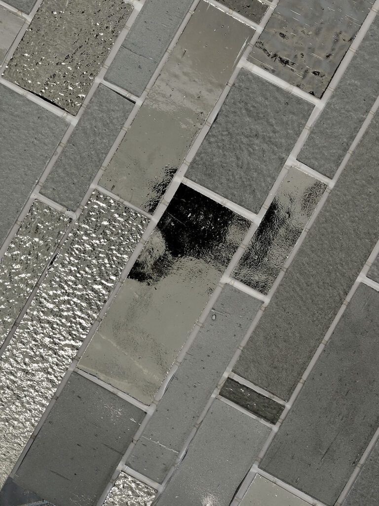 Charcoal Gray Glass Subway Hand Cut Artisan Mosaic Tile